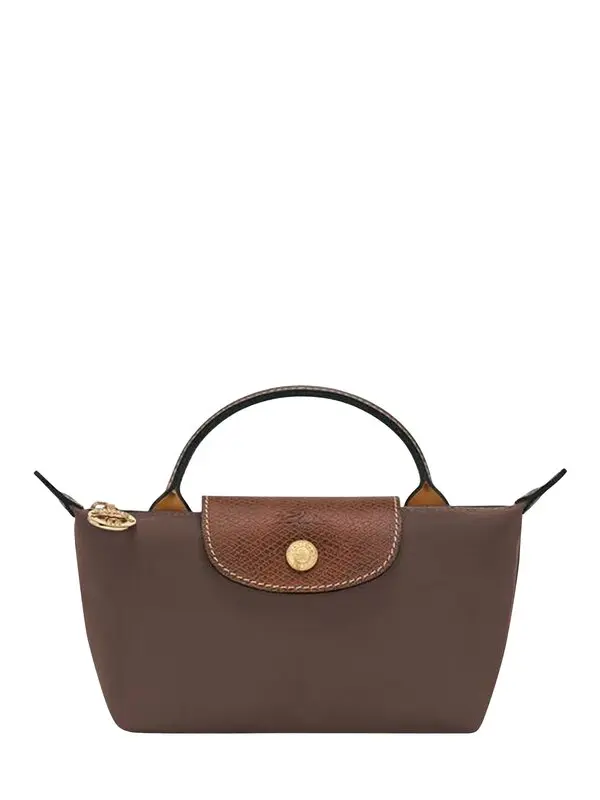 Longchamp Le Pliage Pouch With Handle - Brown