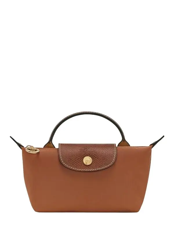 Longchamp Le Pliage Pouch With Handle - Tan