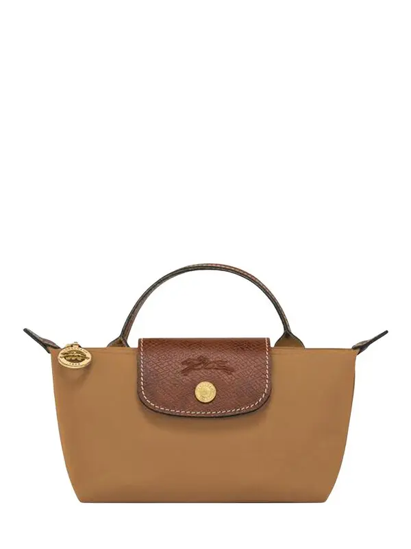 Longchamp Pouch With Handle - Tan