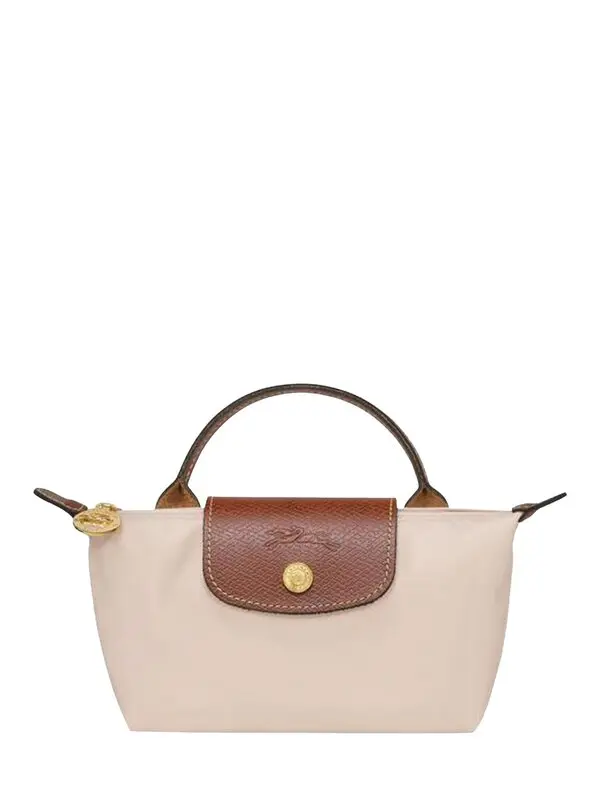 Longchamp Le Pliage Pouch With Handle - Grey