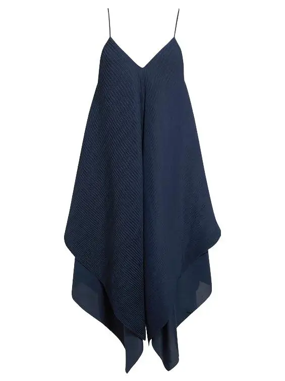 JW Anderson Pleated Layered Slipdress - Navy
