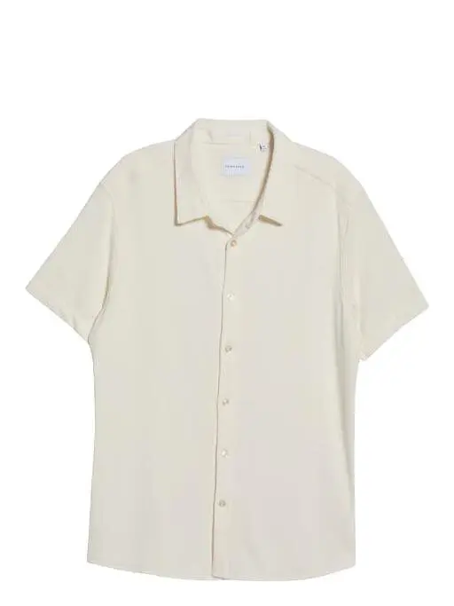 7 Diamonds Napoli Short Sleeve Stretch Shirt - Natural