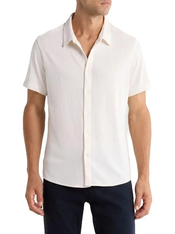 7 Diamonds Napoli Short Sleeve Stretch Shirt - Natural