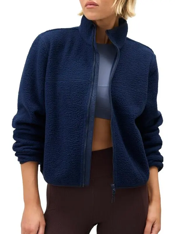 HALFDAYS Chapelle High Pile Fleece Jacket - Navy