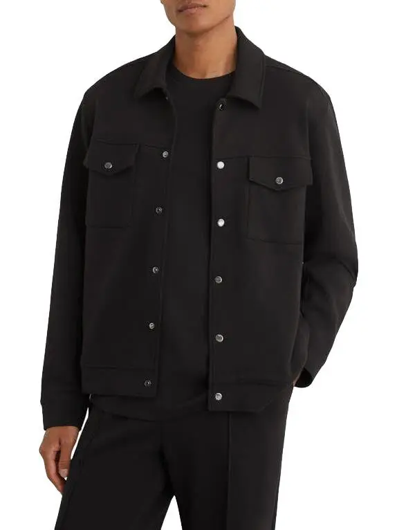 REISS Thom Shirt Jacket - Black