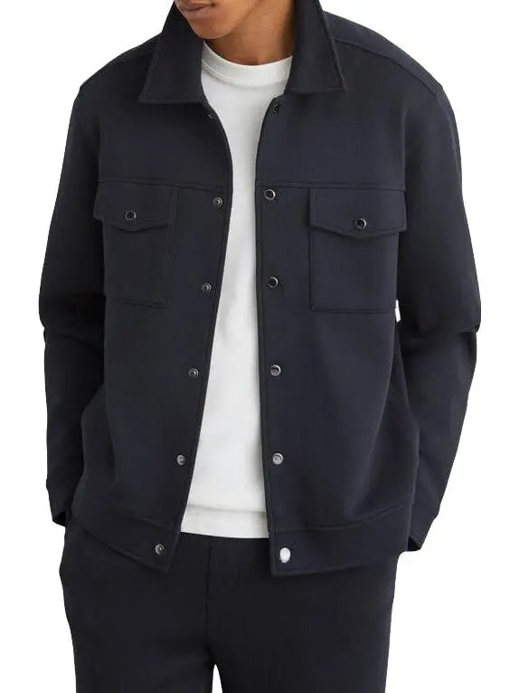 REISS Thom Shirt Jacket - Navy