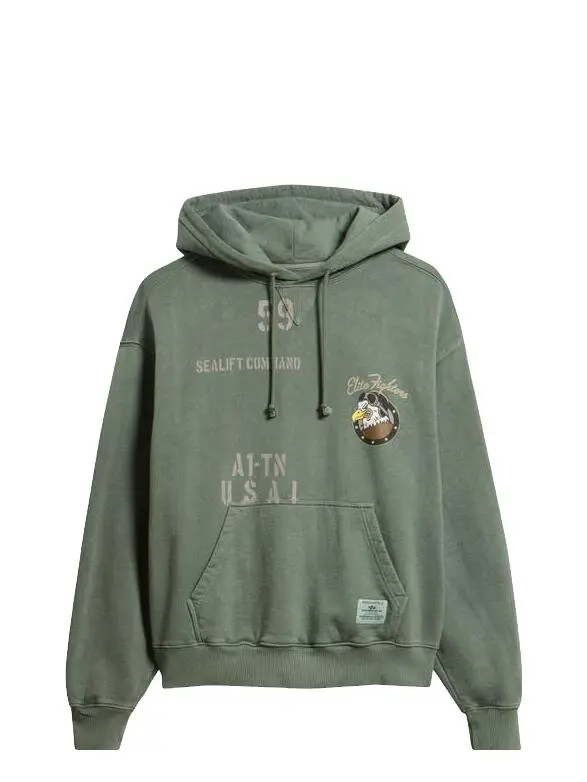 Alpha Industries Elite Graphic Hoodie - Deep Forest