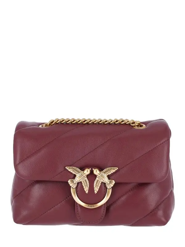 Pinko Quilted Chain Shoulder Bag - Red