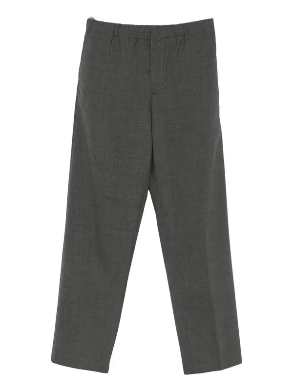 LARDINI Tailored Wool-blend Trousers - Grey