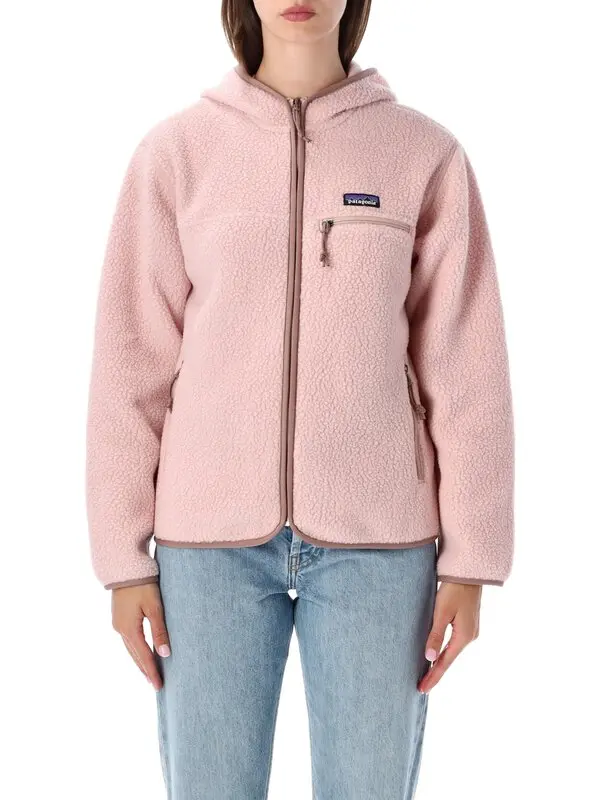 Patagonia Fleece Zip-up Hooded Jacket - Rosa