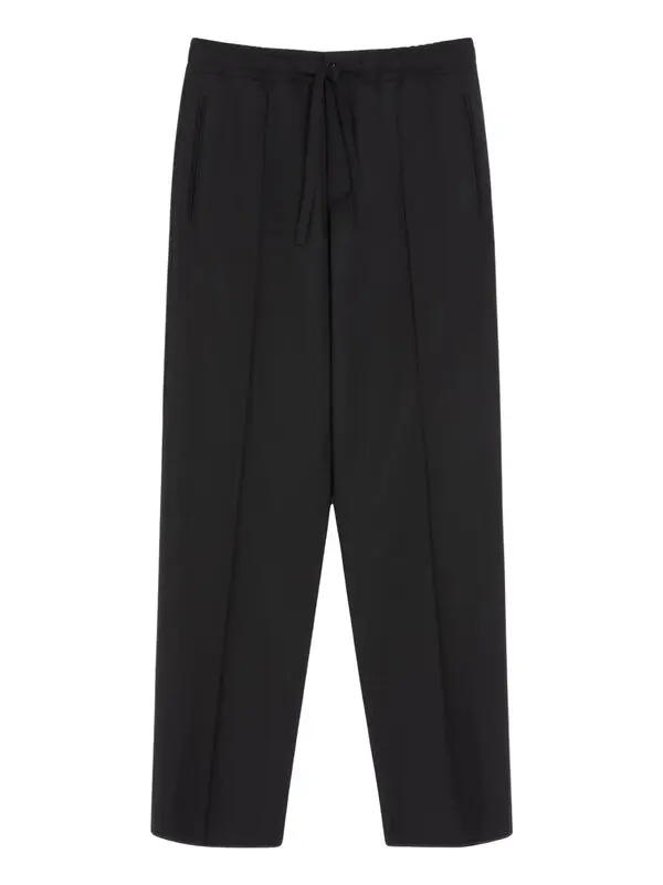 Valentino Garavani Drawstring Straight-leg Trousers - Black