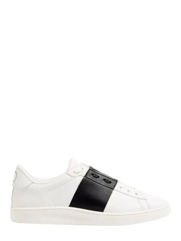 Valentino Garavani Open Royco Leather Sneakers With Logo Detail - White