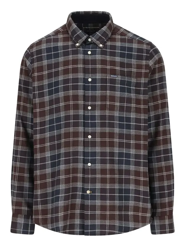 Barbour Plaid Long-sleeve Button-up Shirt - Navy