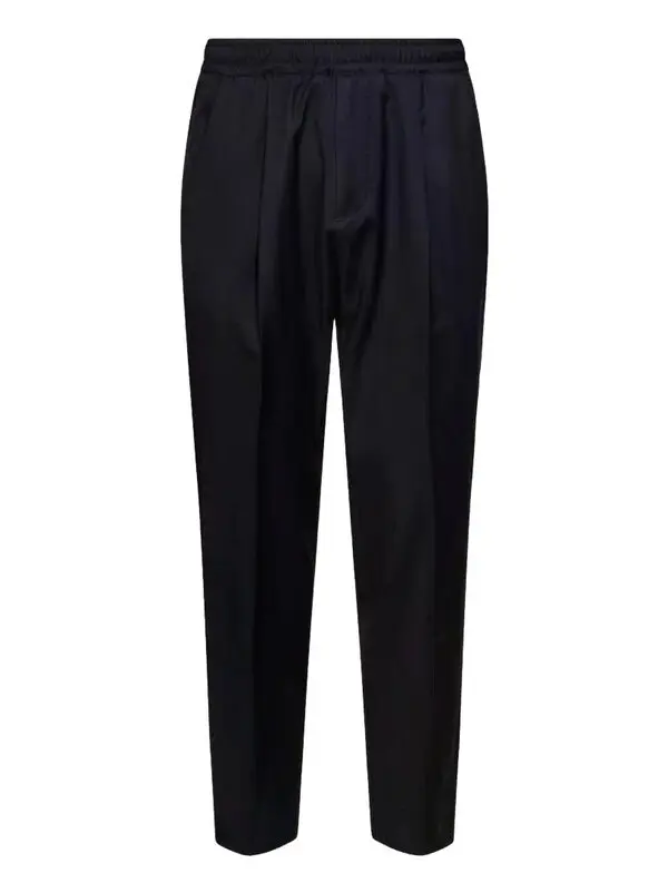 D4.0 Pleated Tapered Trousers - Blue