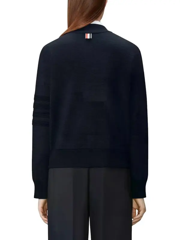 Thom Browne Ottoman Milano Stitch 4-bar Bomber Jacket - Blue