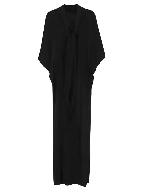 Alberta Ferretti Maxi Draped Cape-style Dress - Black
