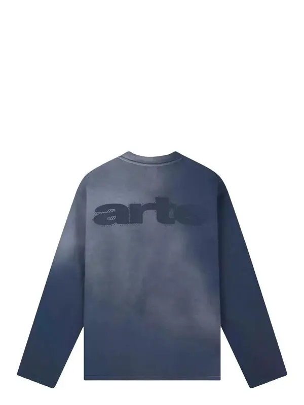 ARTE ANTWERP Stencil Sunfade Long-sleeve T-shirt - Blue