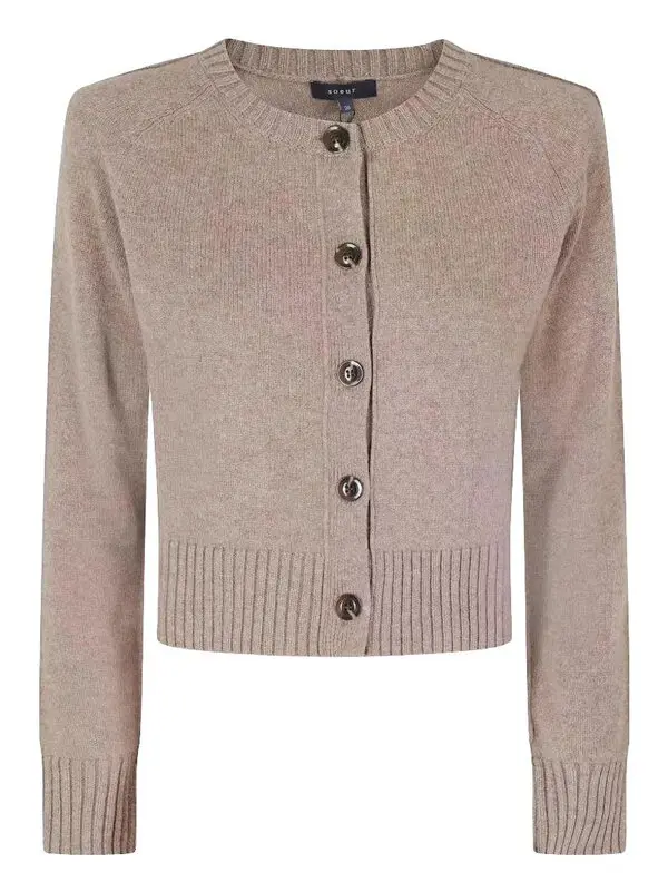 Soeur Virginia Round-neck Cardigan - Neutrals