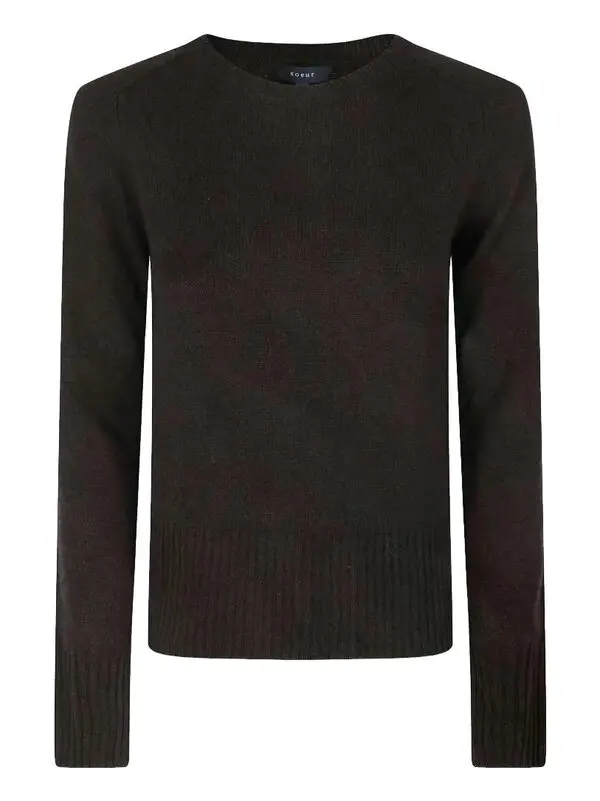 Soeur Jamie Ribbed-trim Jumper - Brown