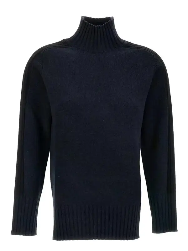 Lorena Antoniazzi Ribbed-trim Turtleneck Sweater - Blue