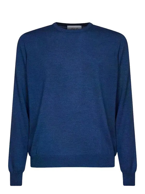 D4.0 Plain-stitch Knit Sweater - Blue