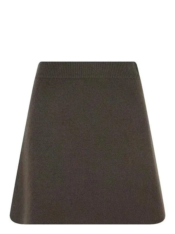 LISA YANG The Clare Ribbed-knit Mini A-line Skirt - Green