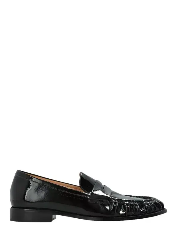 Furla Patent Leather Loafers - Black