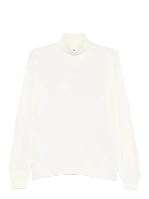 Tagliatore Long Sleeve Turtleneck Sweater - White