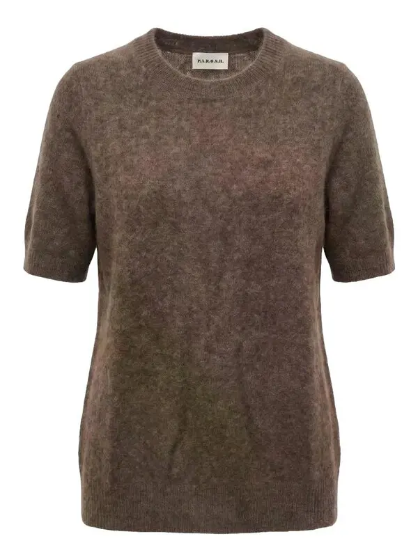 P.a.r.o.s.h Short-sleeve Knitted T-shirt - Brown