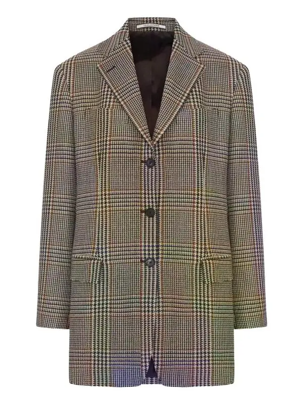 Tagliatore Check-pattern Single-breasted Blazer - Brown