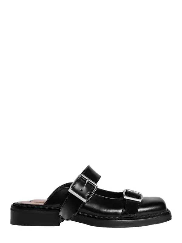Simone Rocha Mary Jane Buckle Mules - Black