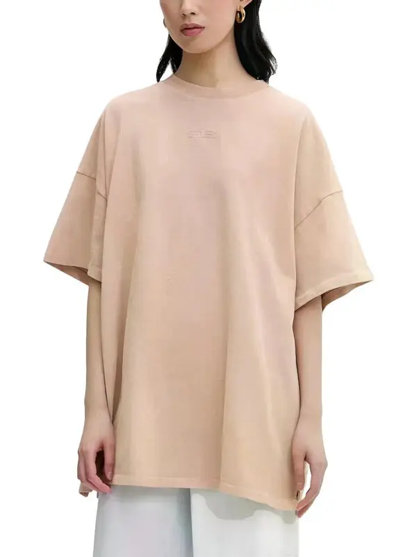 GESTUZ Logo Embroidered T-shirt - Neutrals