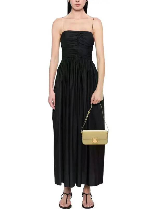 Celine Shiny Calfskin Triomphe Claude Shoulder Bag - Yellow