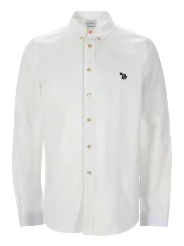 Paul Smith Zebra-patch Button-down Shirt - White