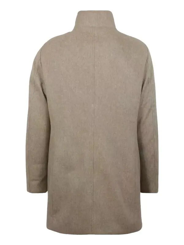 MOORER High-neck Button-up Coat - Neutrals