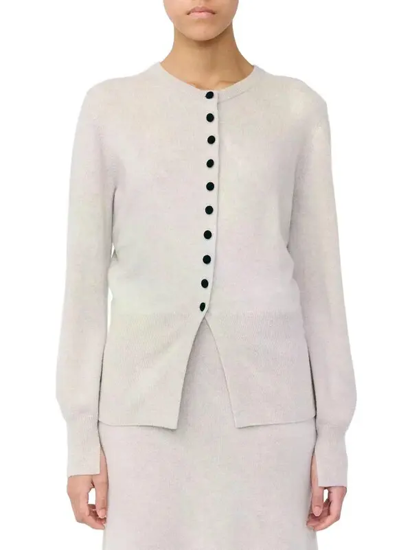 LISA YANG Ribbed-knit Button-up Cardigan - Neutrals