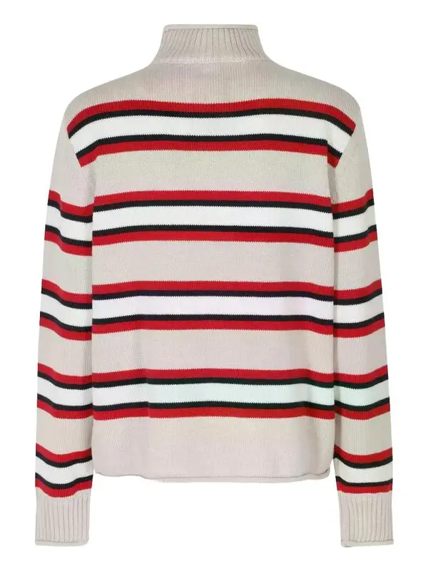 SEMICOUTURE Striped High-neck Sweater - Neutrals