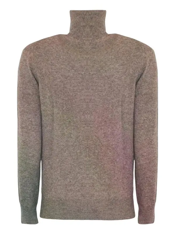 CRUCIANI Roll-neck Knitted Sweater - Brown