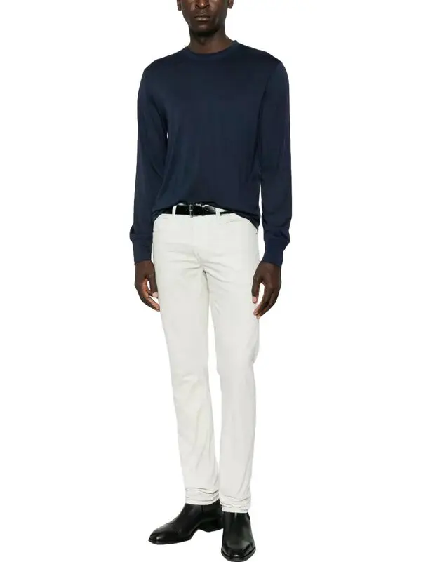 TOM FORD Long Sleeve Crew Neck Sweater - Blue