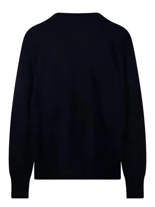 BEYOU Crew Neck Long Sleeve Sweater - Blue