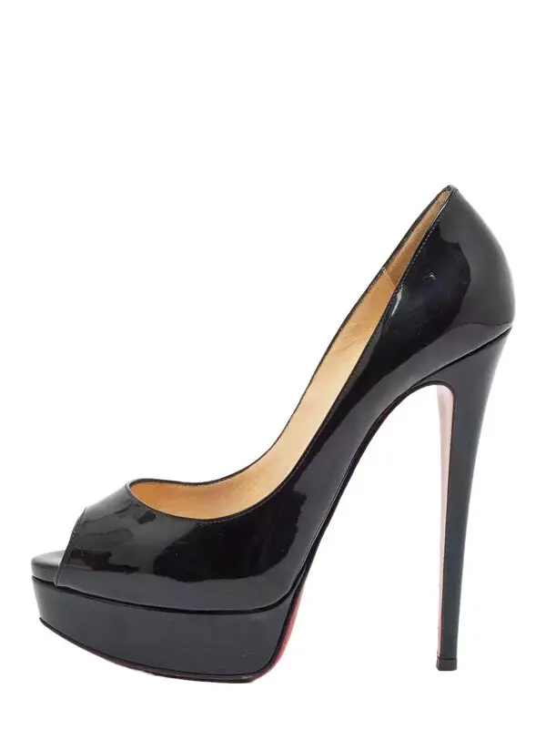 CHRISTIAN LOUBOUTIN Very Prive Peep-toe Pumps - Black