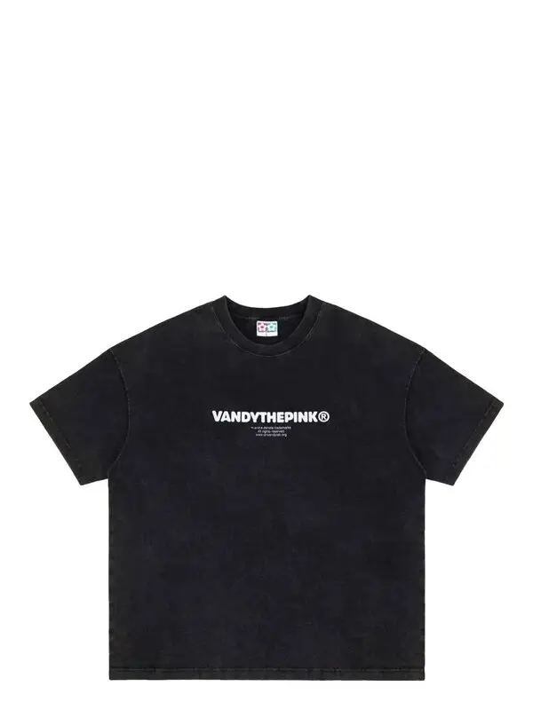 VANDYTHEPINK Time To Work" Graphic Print T-shirt - Black