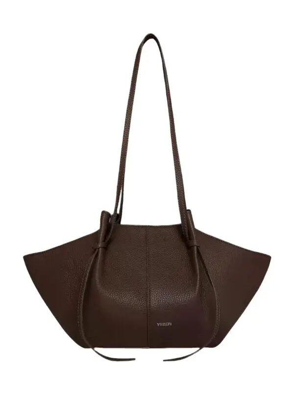 Yuzefi Mochi Pebble-grain Leather Shoulder Bag - Brown