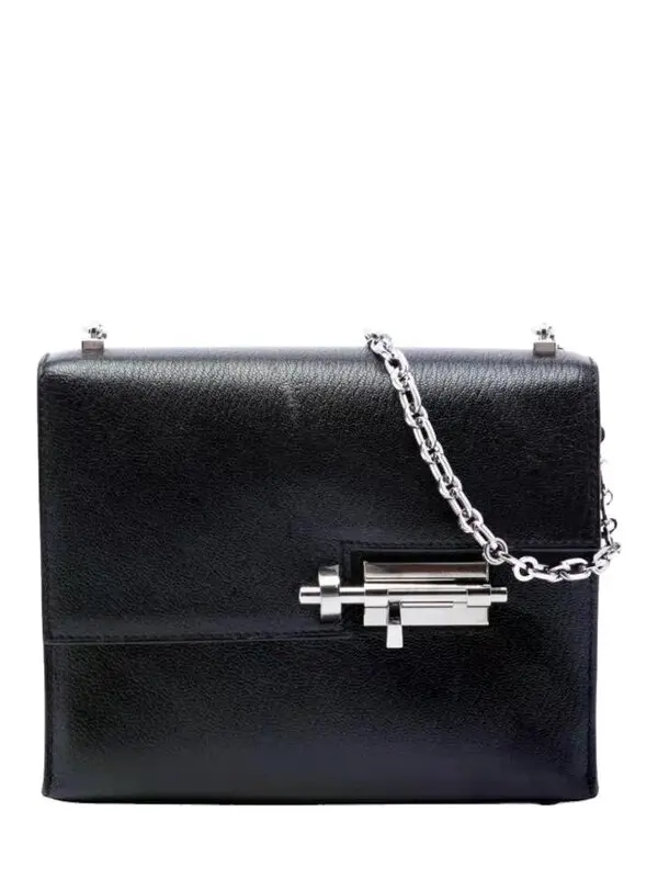 Hermès 2018 Mini Chevre Mysore Verrou Chaine Crossbody Bag - Black