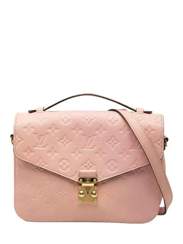 LOUIS VUITTON Monogram Empreinte Pochette Metis Satchel - Pink