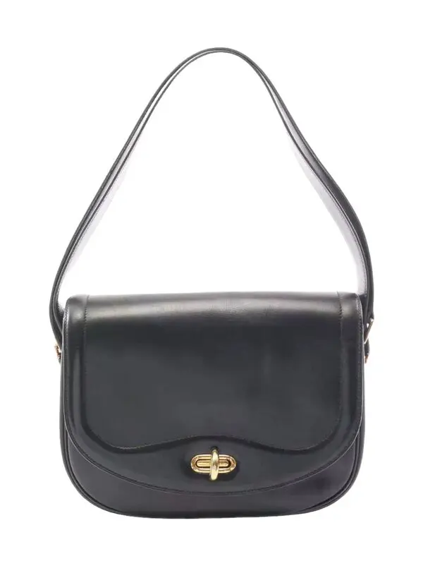 Hermès 1973 Box Calf Moto Handbag - Black