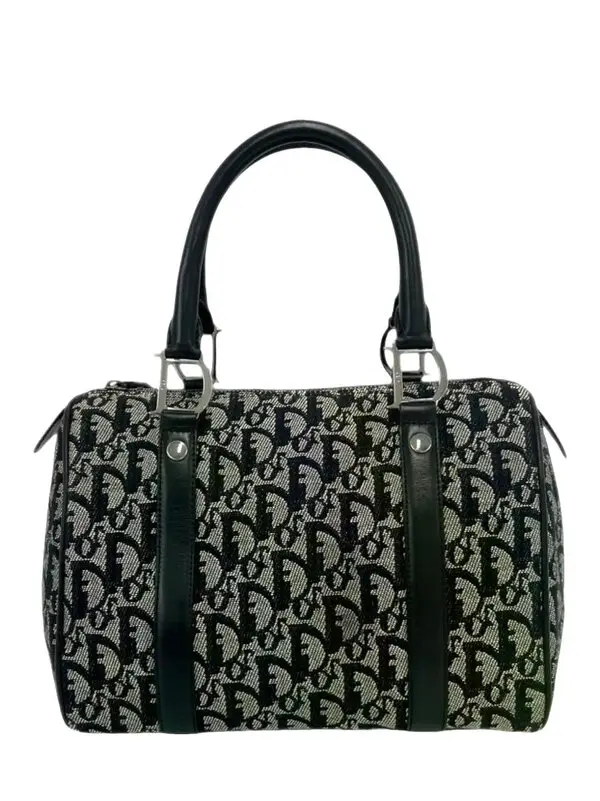 Dior 2010-2026 Mini Diorissimo Trotter Canvas Boston Bag - Blue