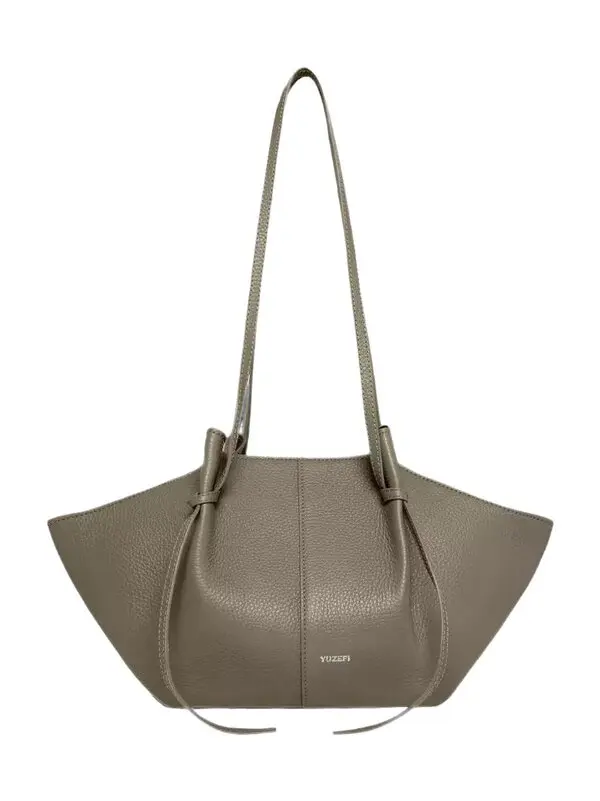 Yuzefi Mochi Pebble-grain Shoulder Bag - Grey