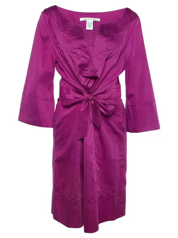 Diane Von Furstenberg Midi Faustine Pintuck Dress - Purple