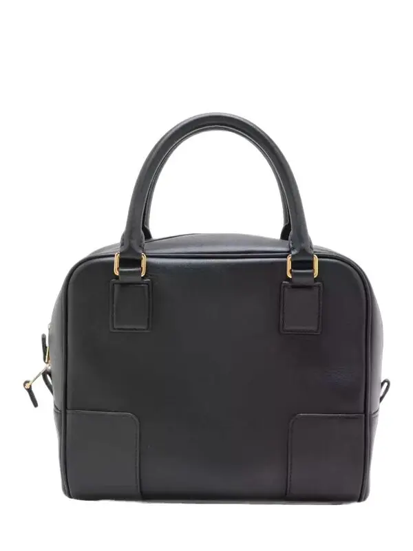 Loewe 2000-2026 Leather Amazona Square 19 Satchel - Black